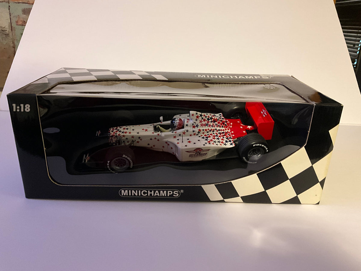 MINICHAMPS FORMULA ONE 2000 US GRAND PRIX IMS EVENT CAR 1:18 NTT DIECA ...