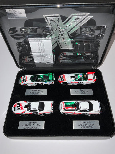JOHN FORCE CASTROL/MILESTONE 4 CAR SET NHRA 1:64 DIECAST FUNNY CAR - A ...