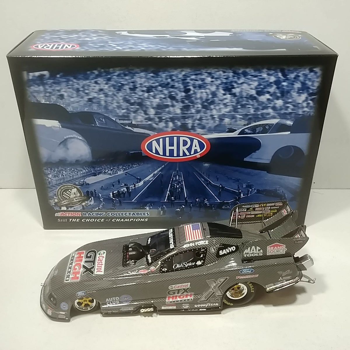 JOHN FORCE 2008 CASTROL CARBON FIBER 1:24 NHRA DIECAST FUNNY CAR - Act ...
