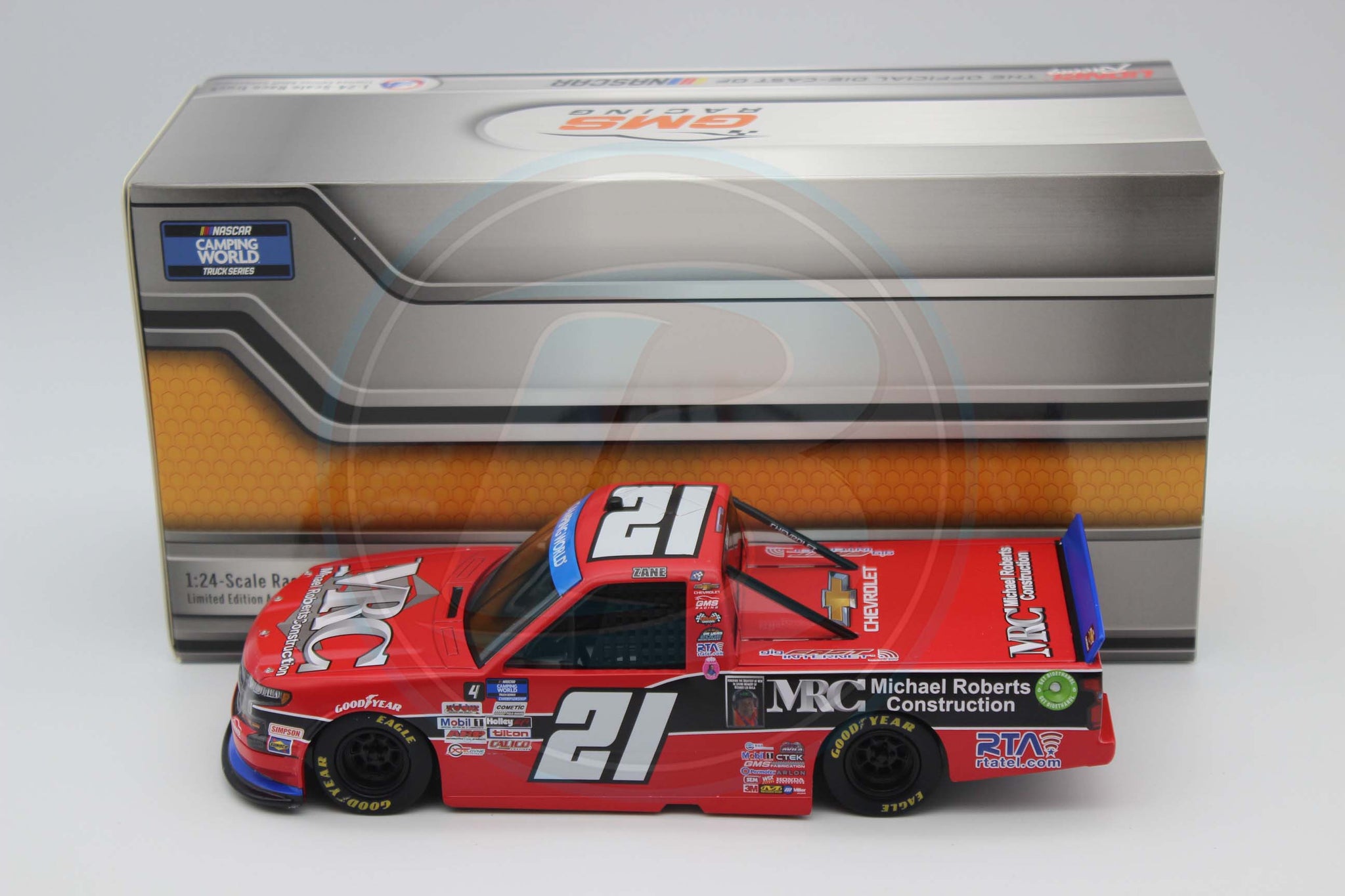 ZANE SMITH 2021 MICHAEL ROBERTS CONSTRUCTION 1:24 NASCAR DIECAST TRUCK ...